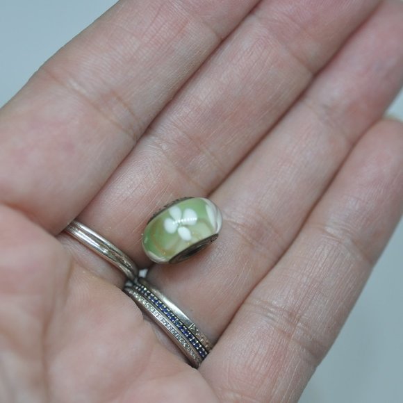 Pandora | Jewelry | Pandora Glass Floral Bead | Poshmark